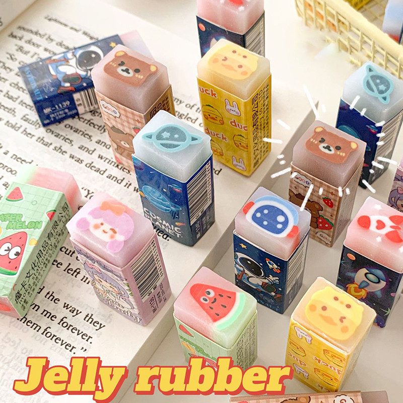 Adorable Cartoon Jelly Erasers, Cute Shape and Transparent Design ...