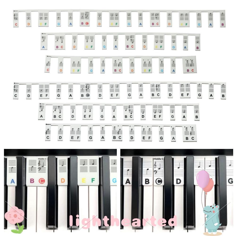 LIGHTHEARTED Piano Keyboard Note Labels Reusable Double Line Score ...