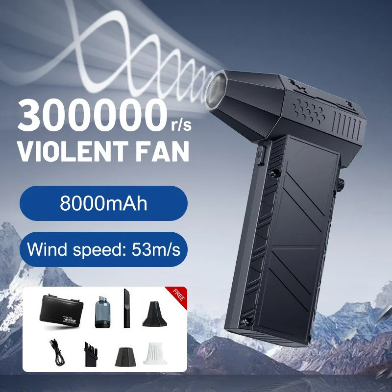 Mini Powerful Air Blower Turbofan 300000RPM 53m/s Brushless Portable ...