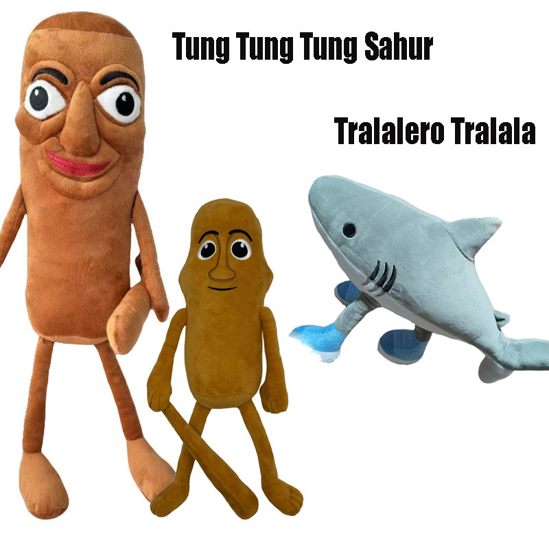 Tung Tung Tung Sahur Plush Doll Tralalero Tralala Stuffed Toy Soft Cute Gift for Kids | Shopee ...