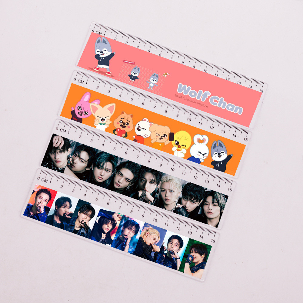 Kpop Stray Kids Cute and Simple Straight Ruler Hyun-Jin Bang Chan Felix ...