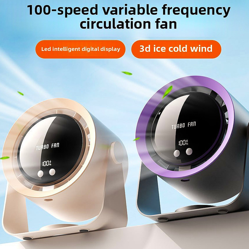 Wireless Cool Air Circulator Fan USB Rechargeable Desktop Wall Ceiling ...