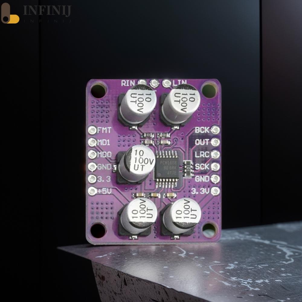 PCM1808 24bit Audio Amplifier Board Stereo ADC Single-Ended Analog-Input Decoder [infinij.sg ...