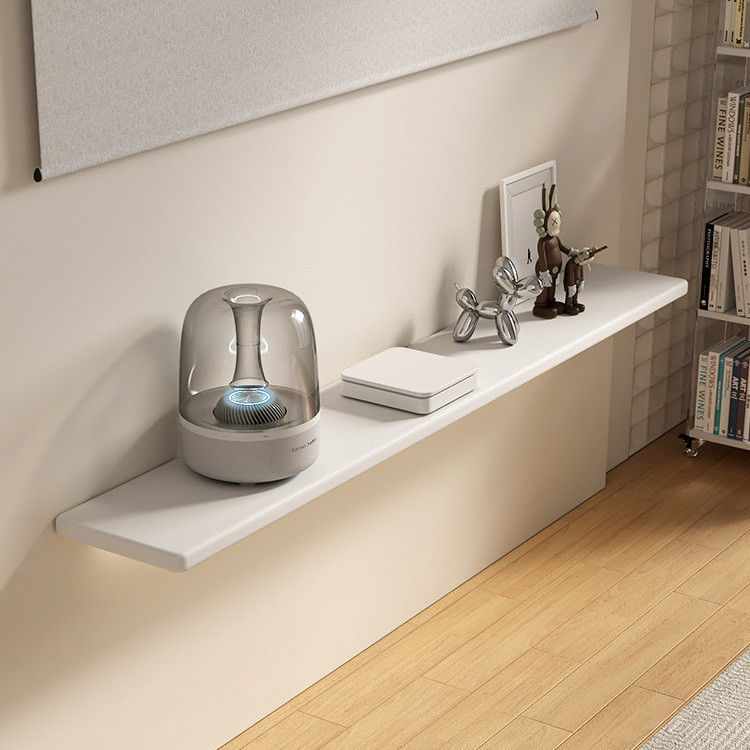 [48H Shipping] Solid Wood TV Wall Background Wall Mounted Storage Rack ...