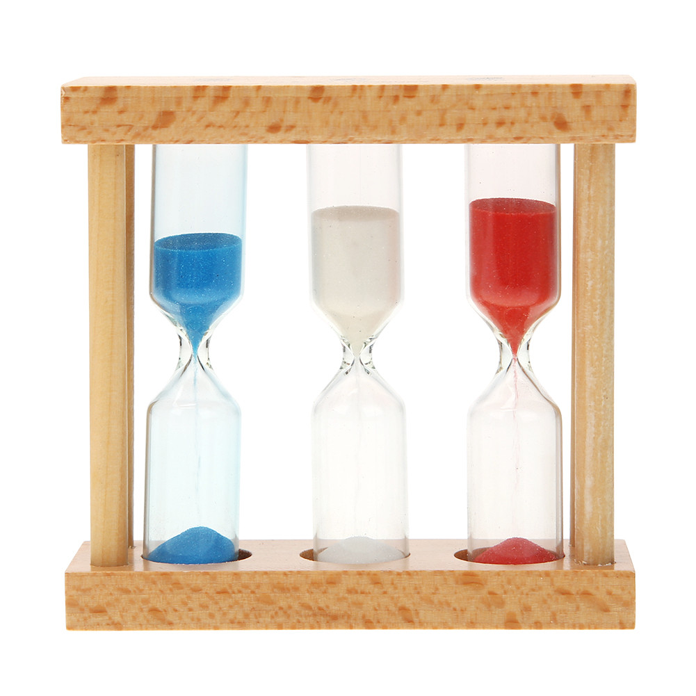 Creative 3/4/5 Minute Wood Hourglass Sandglass Sand Clock Timers Gift ...