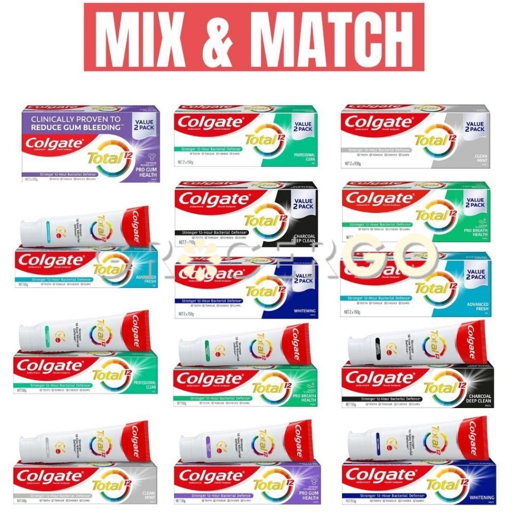Colgate Total Series Toothpaste 150g / Value pack of 2 x 150g | Shopee ...