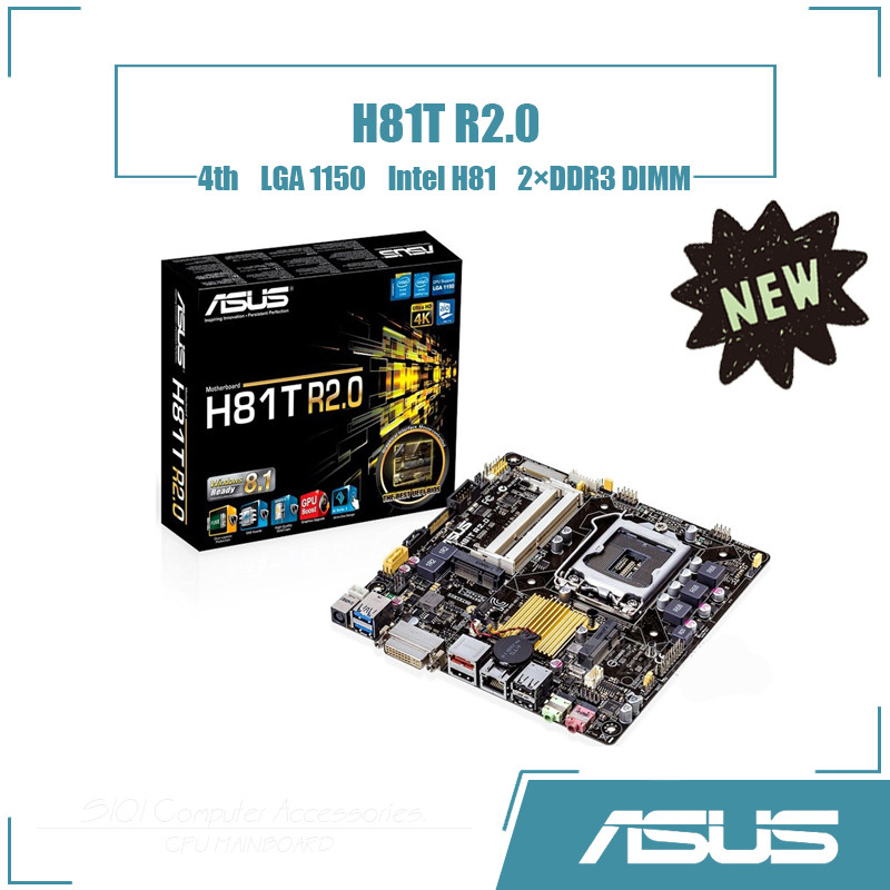 [NEW] ASUS H81T R2.0 Motherboard 2×DDR3 DIMM Intel H81 Mini-ITX LGA1150 ...
