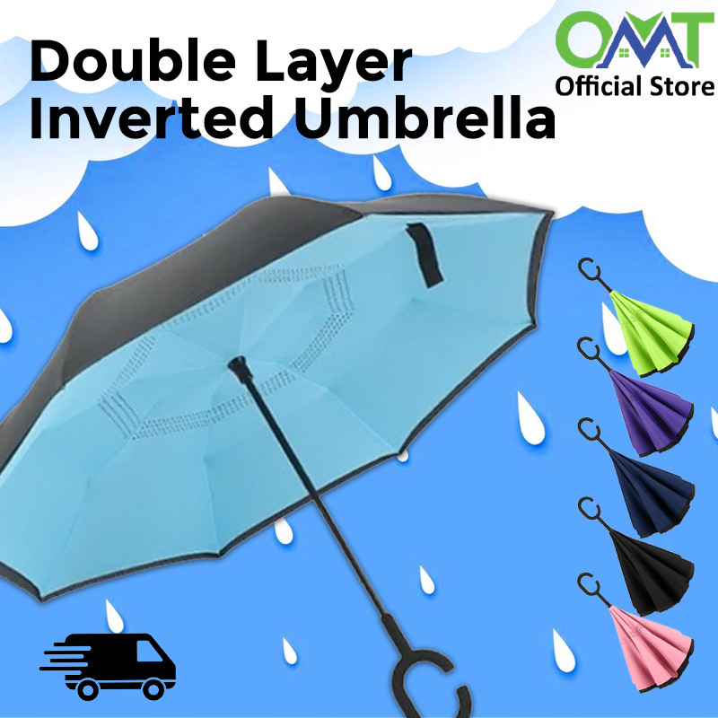 Double Layer Inverted Umbrella Car Umbrella Reverse Umbrella Long ...