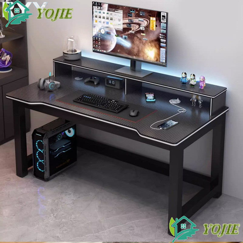 RLY Desk Organiser Carbon Fibre Computer Table Standing Desk Gaming ...