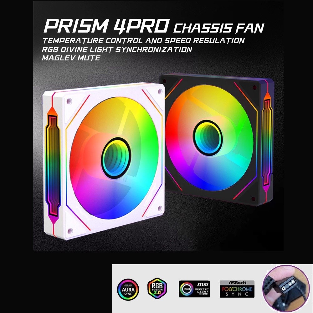 Pc Fan / Prism Gen 4 Pro / ARGB 3Pin / PWM 4Pin / 12CM / Casing Fan ...