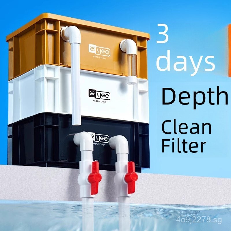yee Fish Tank Filter Box Non-Airtight Crate Mute Top Mounted Drip Box ...