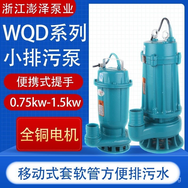 WQD Small Sewage Pump220V Agricultural Irrigation Pumping Submersible ...