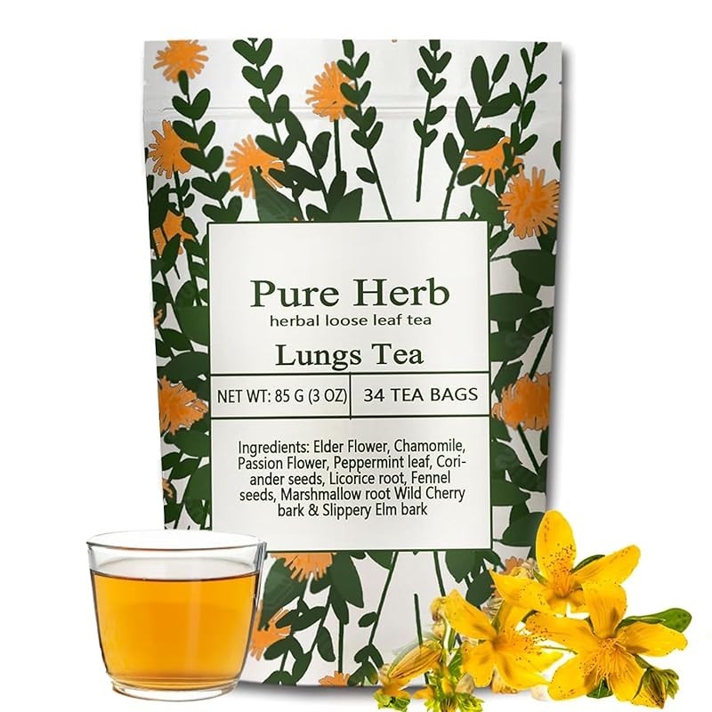 PureHerb Sips Herbal Loose Leaf Tea Lungs Tea, Pureherb Sips Lungs Tea ...