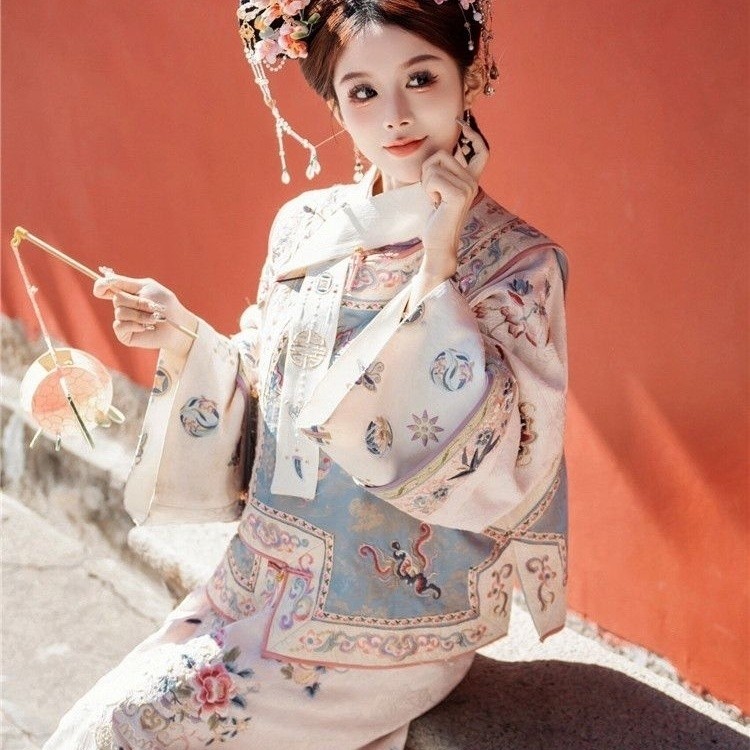 Ancient Costume Hanfu Two-Piece Set] Cheongsam [Human Cheongsam ...