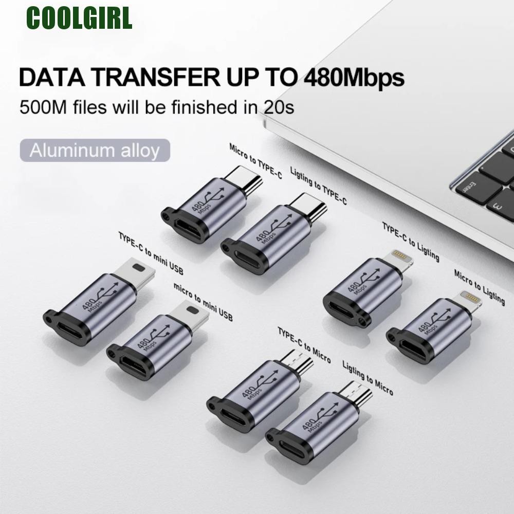 COOLGIRL Micro USB Adapter, USB Type-C Adapter Mini USB USB C To USB ...