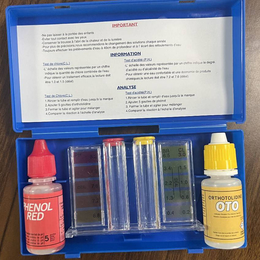 Swimming Pool & Spa Test Kit OTO and Phenol Red Test Solutions Maintain ...