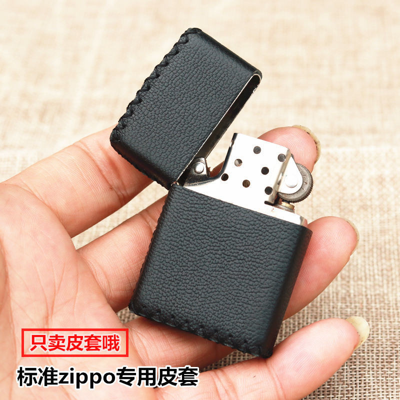 Leather Zippo Leather Case Hand Sewing Genuine Leather Lighter Holster ...
