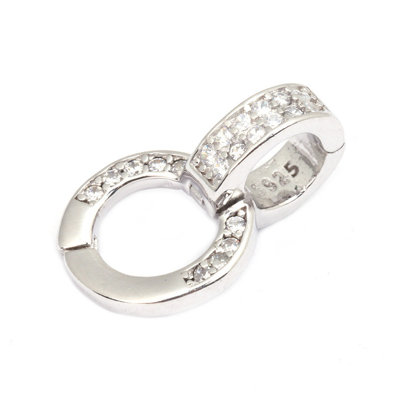 Silver Connection Buckle S925 Sterling Silver Connection Buckle Double ...