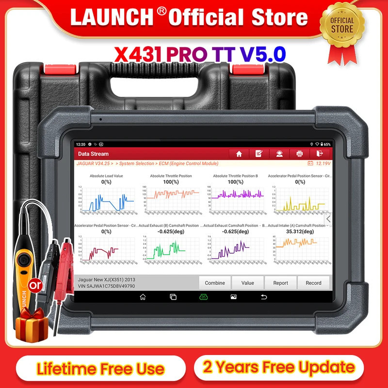 LAUNCH X431 PRO TT V5.0 with DBScar VII VCI Car Full System Diagnosis ...