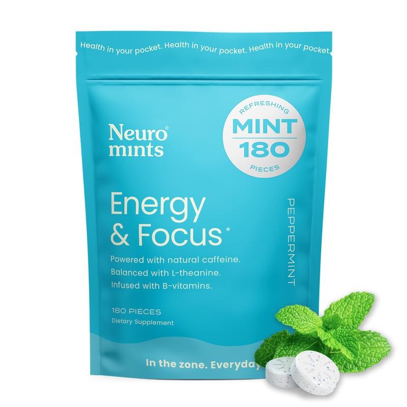 Neuro Energy Caffeine Mints (180 Pieces) - Sugar-Free Nootropic Mints ...