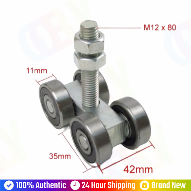 M12x80 Steel Tile Roller Wheel Industrial Sliding Door Hanging Rail ...