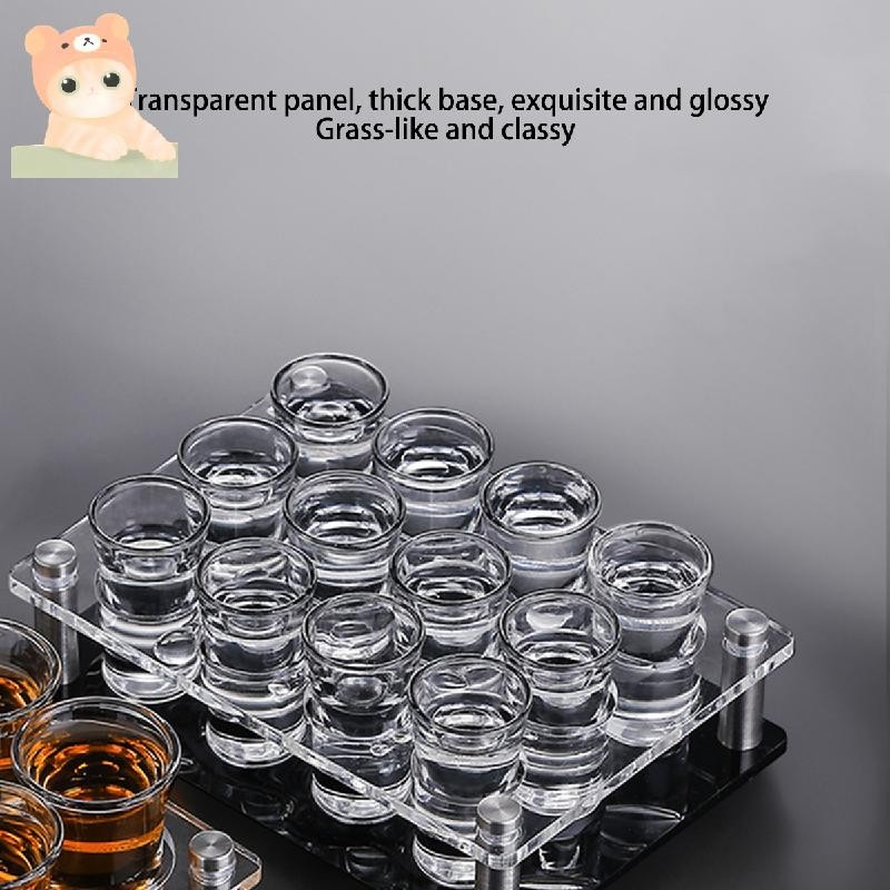 Acrylic Shot Glass Holder Whiskey Cup Serving Tray | Shopee Singapore