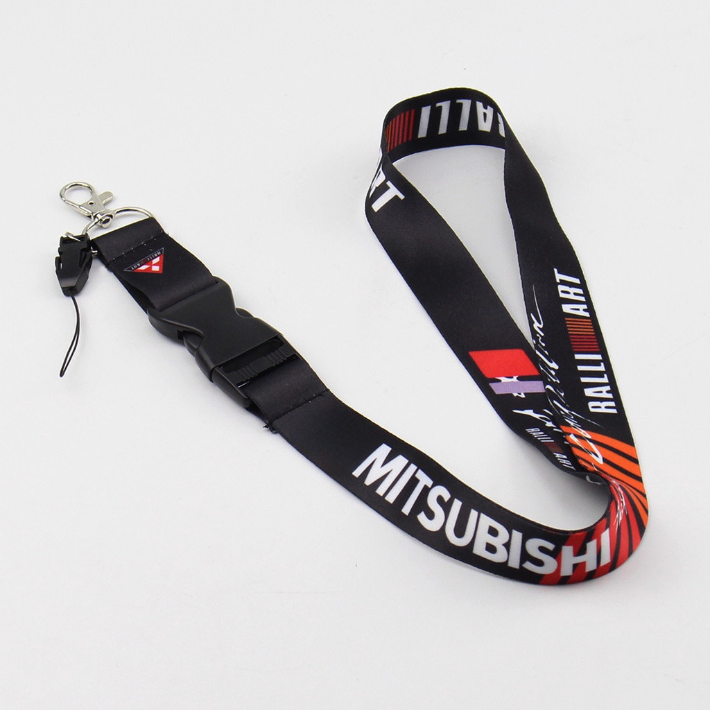 JDM Style For Mitsubishi Lanyard Mobile ID Card Hanging Strap Car logo ...