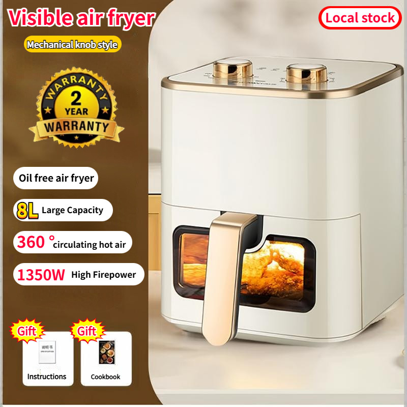 8L Air Fryer Multifunctional Mechanical 1350W Retro Series 3D Visual ...