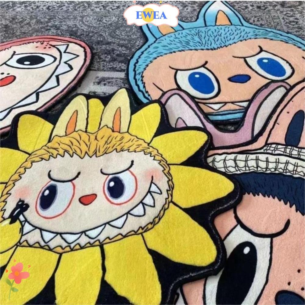 EWEA Labubu Tufted Rug, Antislip Pop Mart Labubu Carpet, Cartoon ...