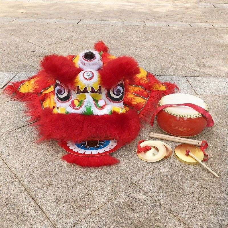 [Bright Color]Small Lion's Head6Inch9Lion Dance Head Set Plastic ...