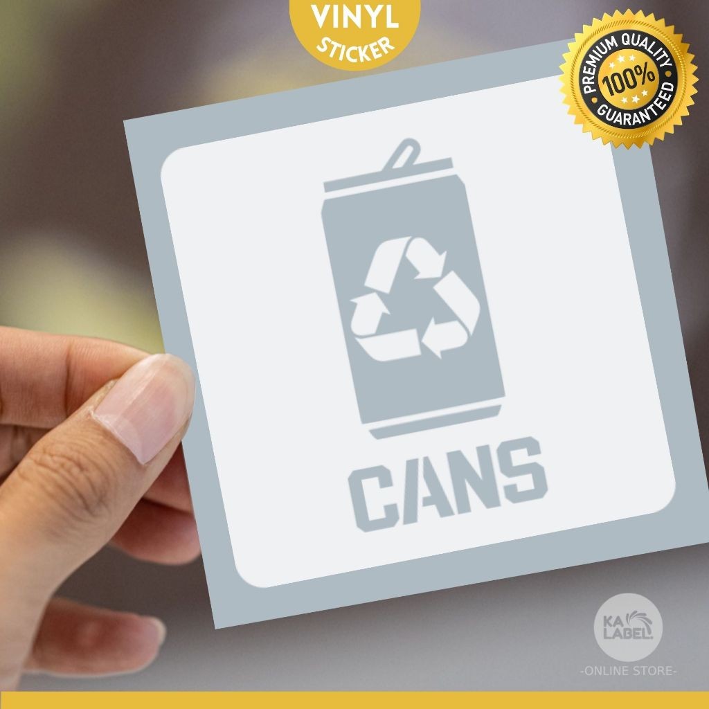 Ready Made 】Cans Recycle - Vinyl Decal Sticker for Wheelie Bin / Wheely ...