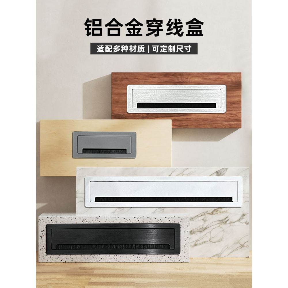 Desk Wear Cable Grommet Board Desktop Wire-Crossing Box TV Cabinet ...