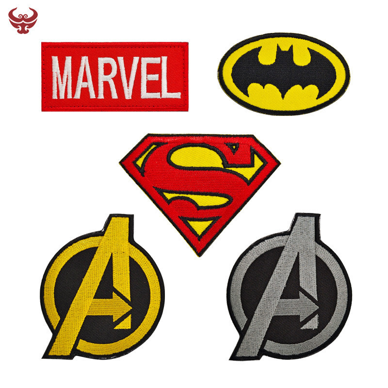 【Customized】QNMARVEL Embroidered Badge Marvel A-Logo Batman Superman3D ...