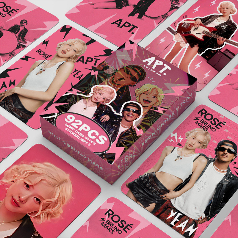 KPOP 92pcs/box Blackpink ROSE Photocards ROSE APT KPOP LOMO Card ...