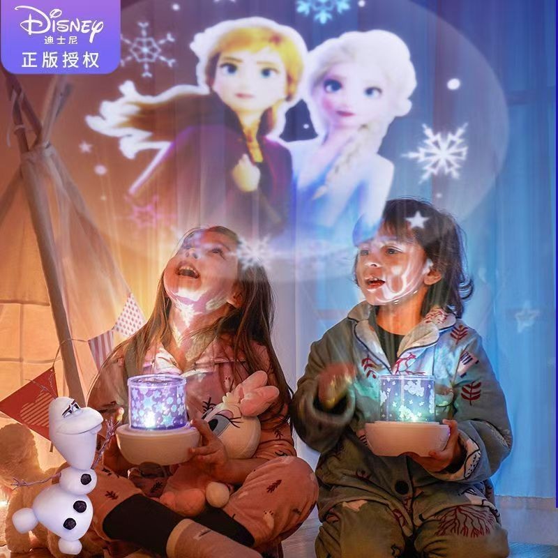 Disney Projector Night Light Rotation Music Box Frozen Elsa Princess ...