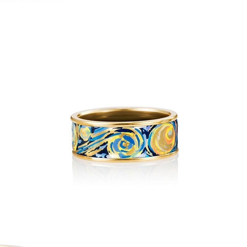 E Commemorative Van Gogh Eternal Series Miss Style Ring Couple Ring ...