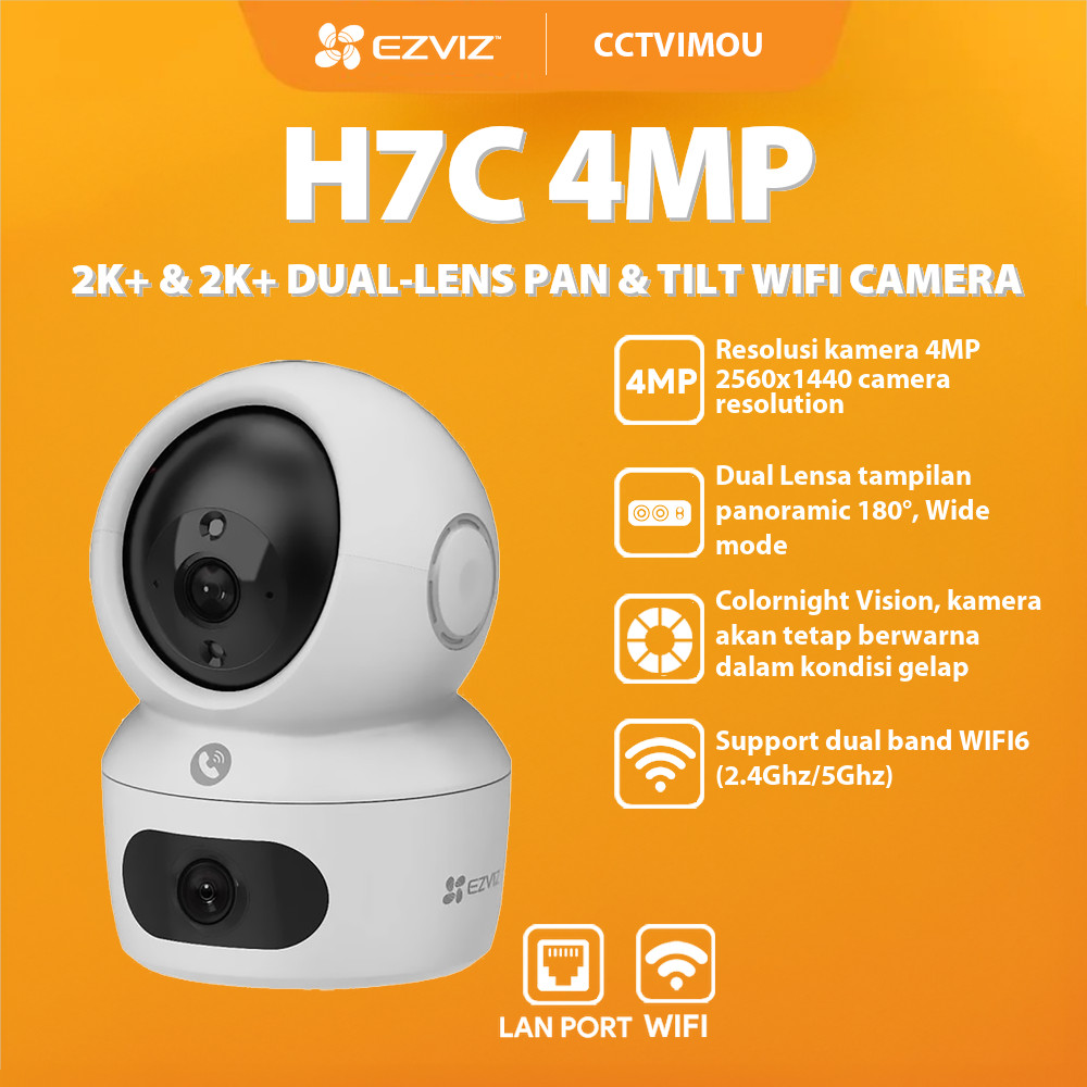 Ezviz H7C DUAL 2K 2K+ & 2K+ DUAL-LENS COLORNIGHT PAN & TILT WIFI CAMERA ...