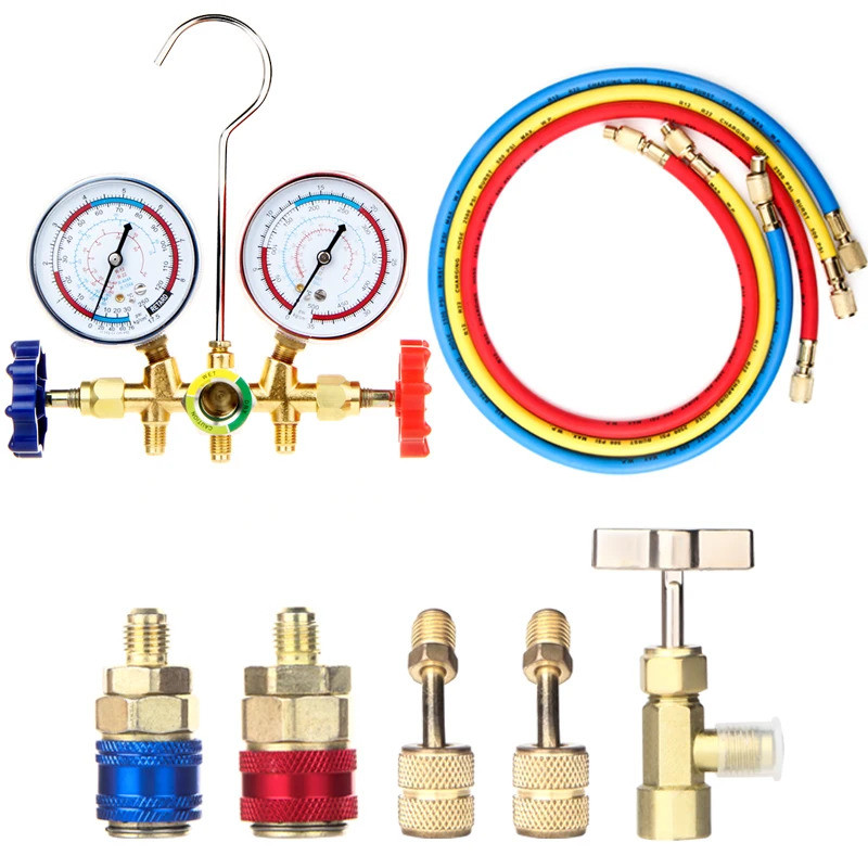 Refrigerant Air Conditioning Tools AC Diagnostic Manifold Gauge Set ...