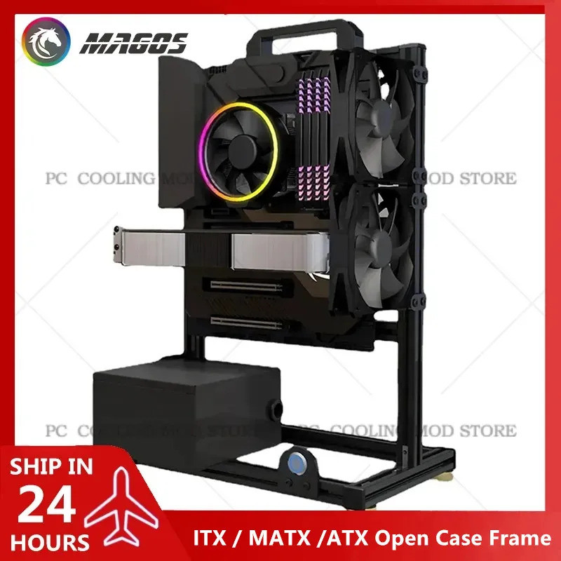 Aluminum Fully Open Case Frame Support ITX / MATX /ATX Motherboard ...