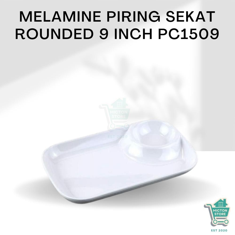 BEZTON Premium Melamine Rounded Divider Plate 9 Inch PC1509 Rounded ...