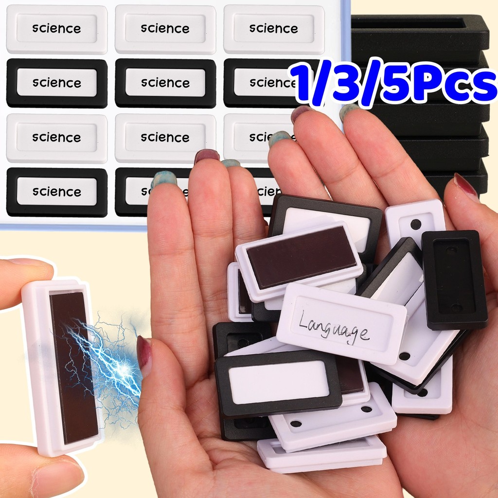 Simple Easy Install Magnet Black White Shelf Tags - Multi Purpose ...