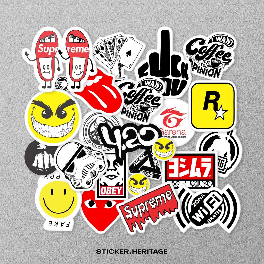 Supreme BRAND LOGO LOGO sticker pack, NASA, sticker pack, helmet ...