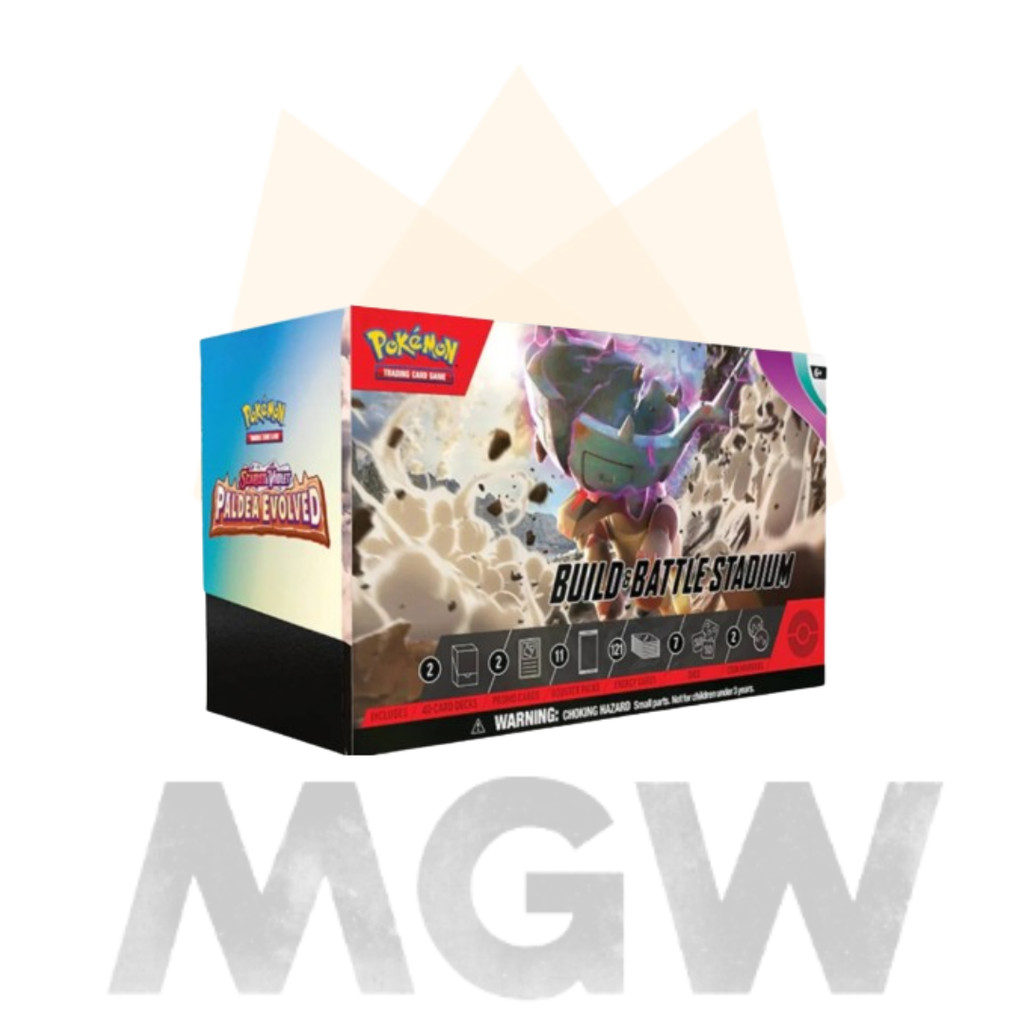 Pokemon TCG SV2 Paldean Evolved Build and Battle Stadium Factory Sealed ...