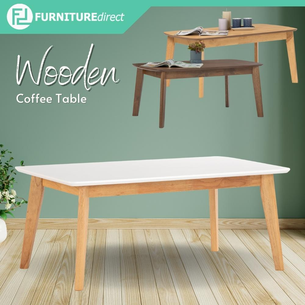Furniture Direct AIMON HIACE Scandinavian solid wood coffee table/ meja ...
