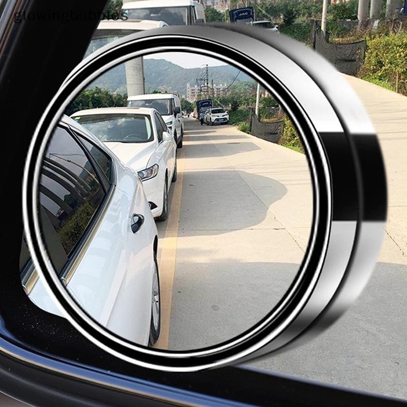 Glowingbubbles New 2PCS Car Rearview Mirror Blind Spot Mirror Circular Frame Convex Spotlight Mirror 360 Degree Adjustable Wide Angle GBS Shopee Singapore