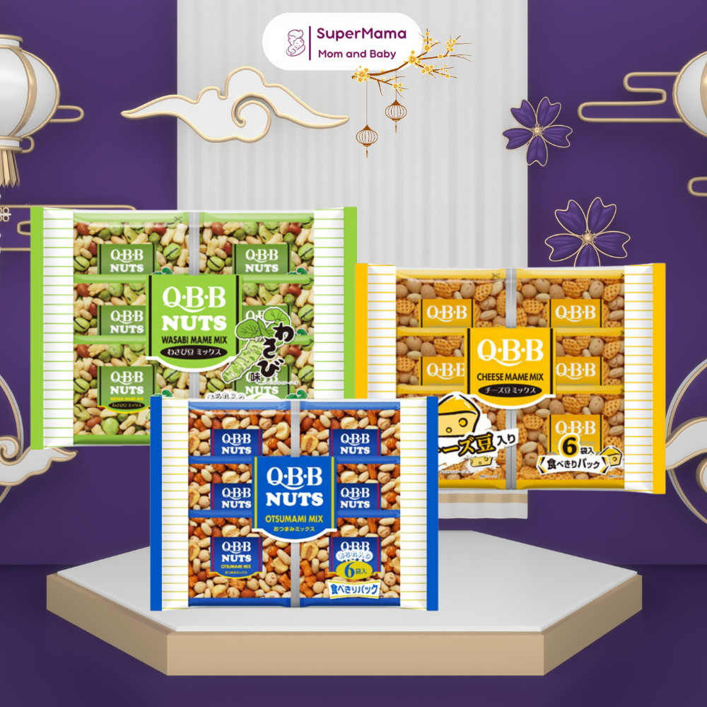 [CNY 2025] QBB Nuts Otsumami Mix (6 packs) - Japanese product | Shopee Singapore