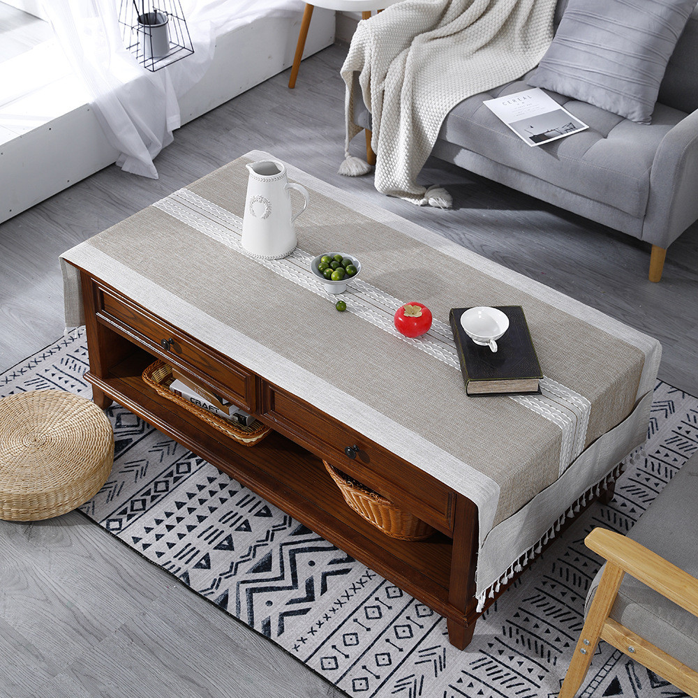 Boto Coffee Table Cloth with Tassle Small Rectangle Tablecloths for ...