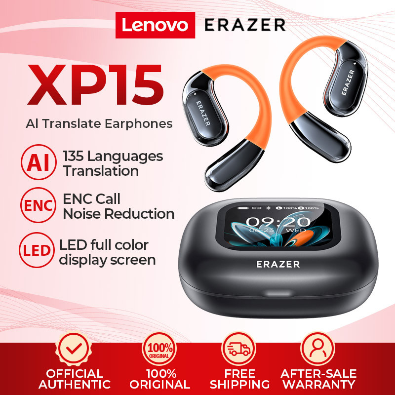 Lenovo ERAZER XP15 Al Smart Real-Time Translation Wireless Earphones ...