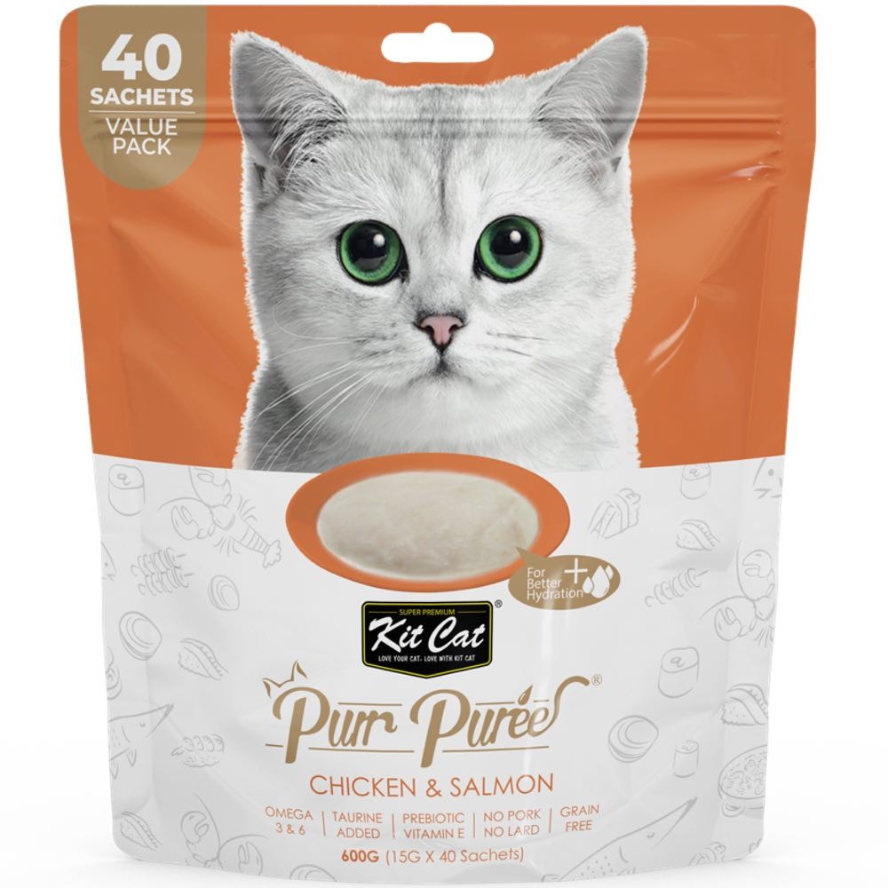 15% OFF: Kit Cat Purr Puree Chicken & Salmon Grain-Free Liquid Cat ...