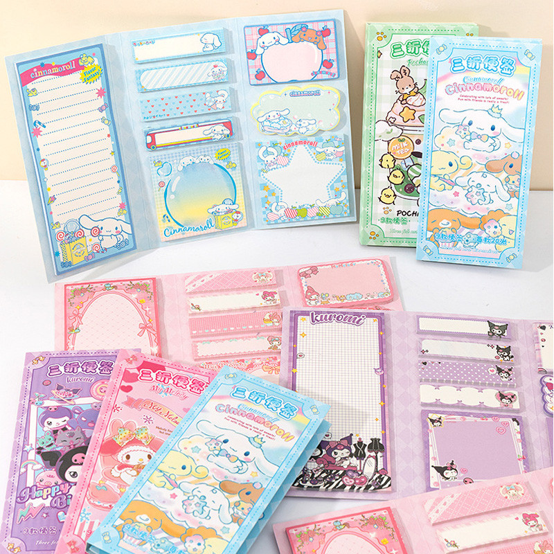 Sanrio Sticky Notes Set - Kuromi, My Melody, Cinnamoroll, Pochacco ...